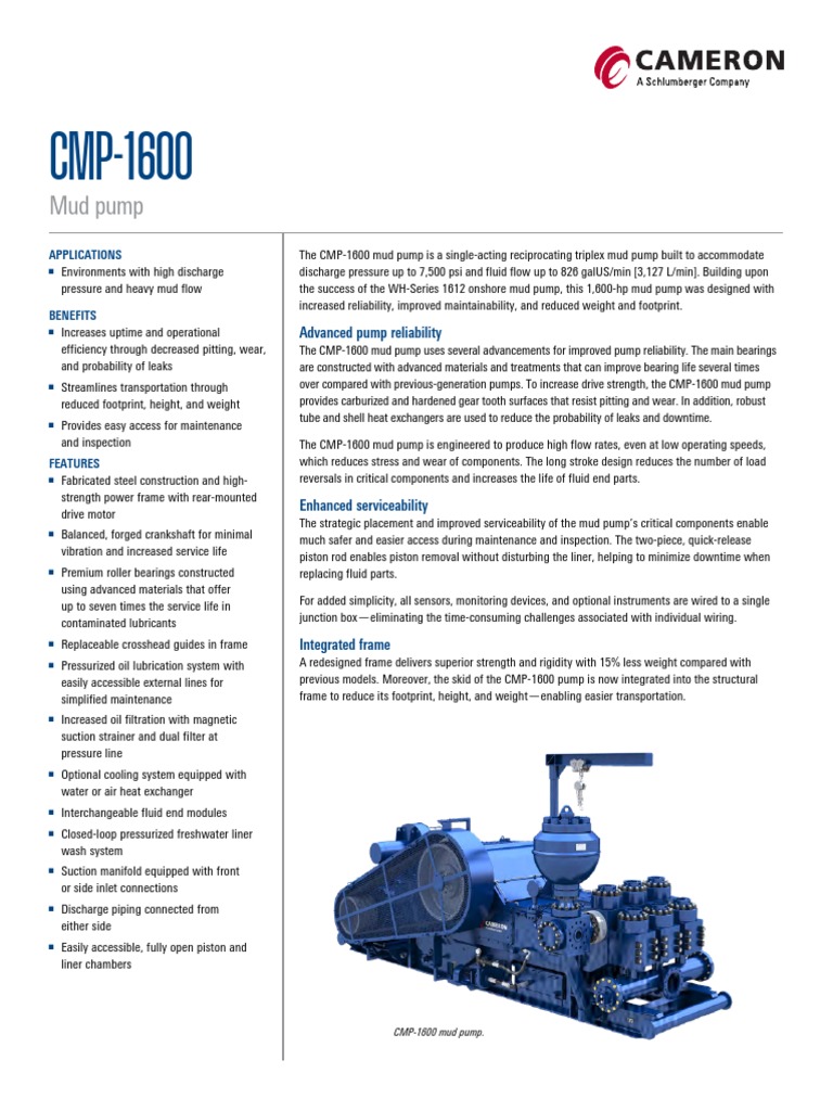 CMP 1600 Ps | PDF | Pump | Piston