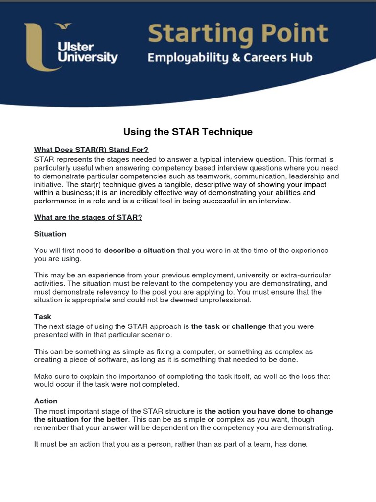 Using-the-STAR-technique | PDF | Data Analysis | Business