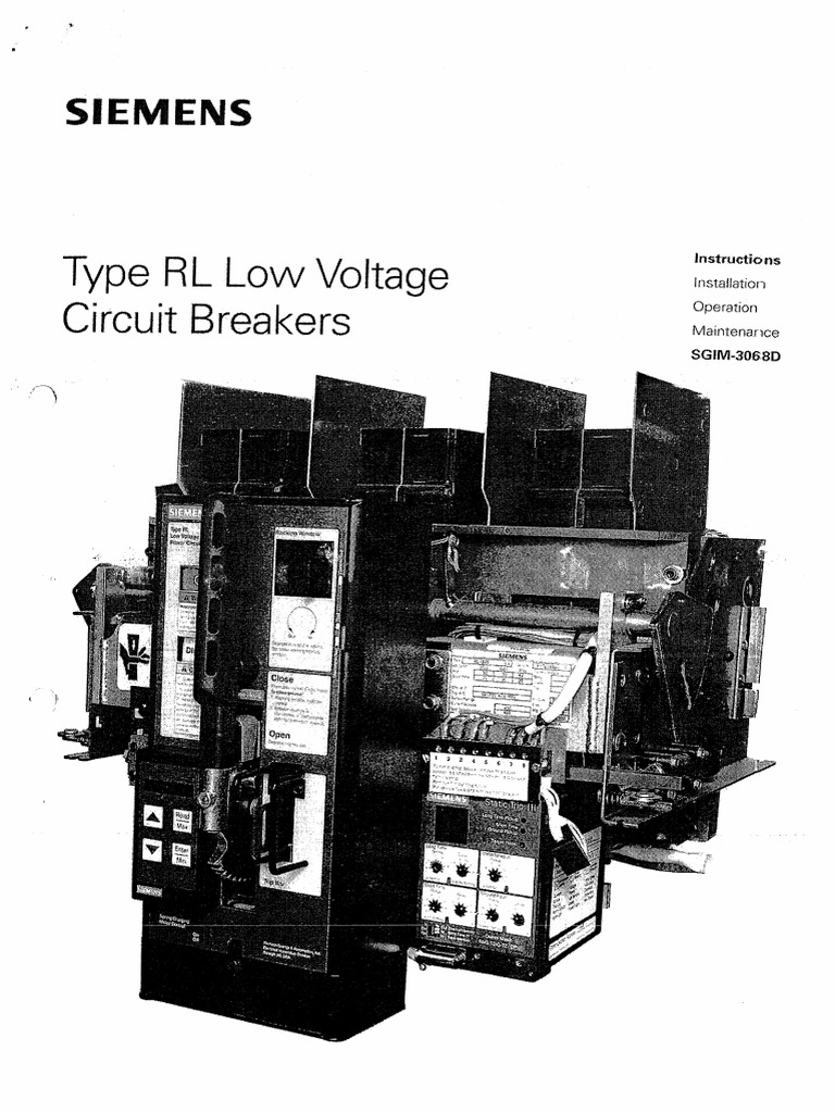 Type RL Low Voltage Circuit Breakers | PDF