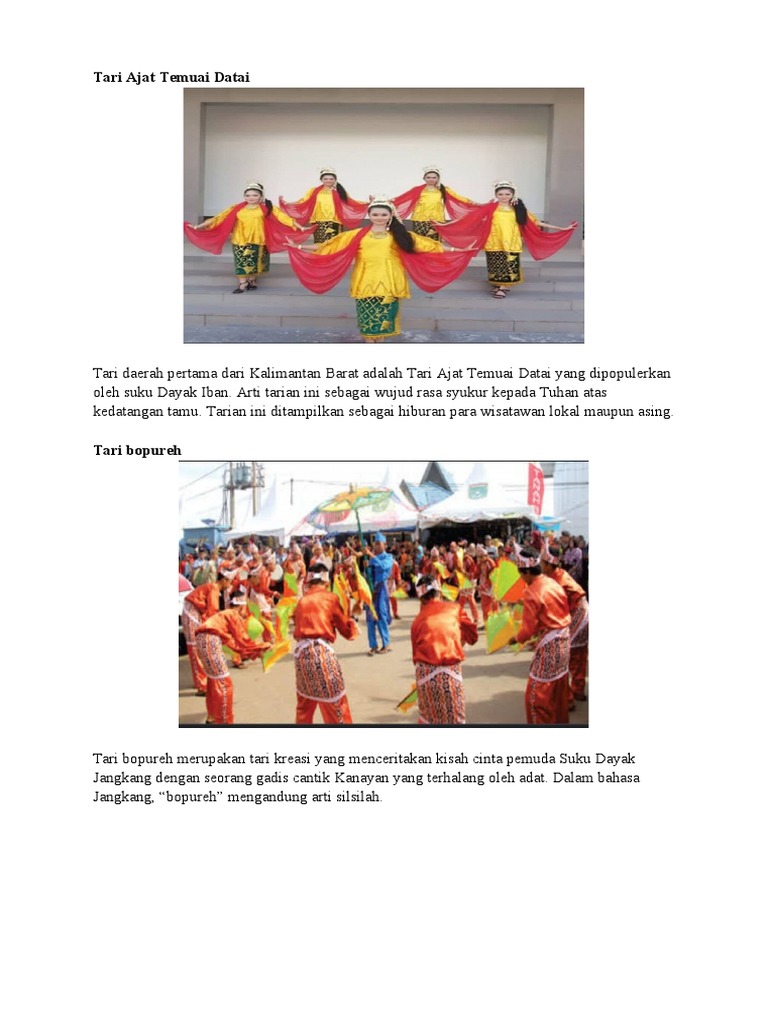 Tari Ajat Temuai Datai: Warisan Dayak | PDF