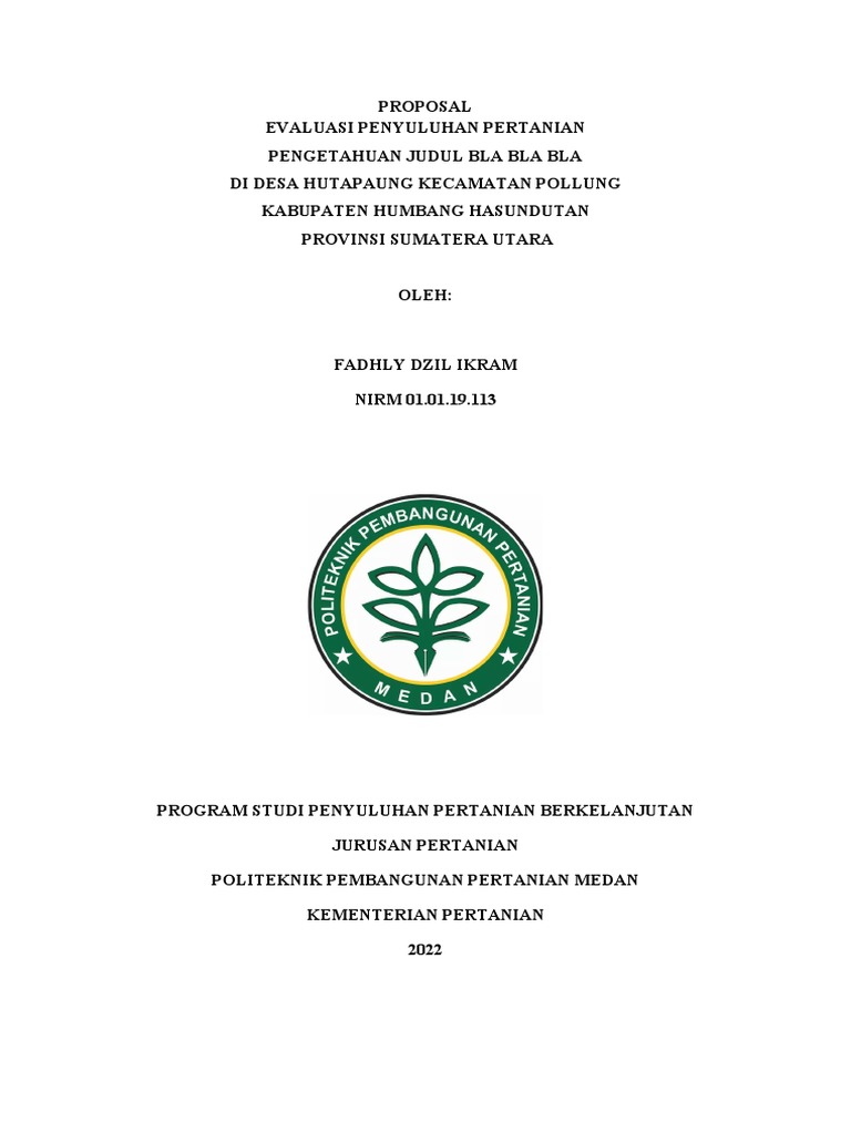 Evaluasi Penyuluhan Pertanian | PDF | Karier & Perkembangan | Bisnis