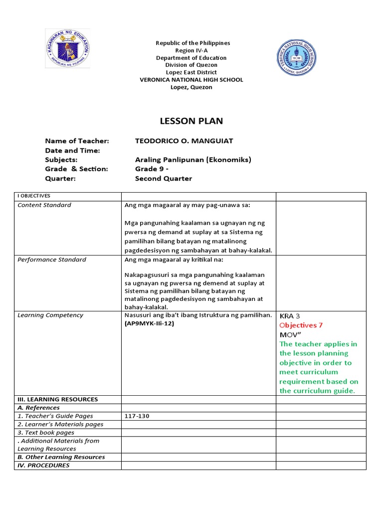 Cot AP g9 Ekonomiks | PDF