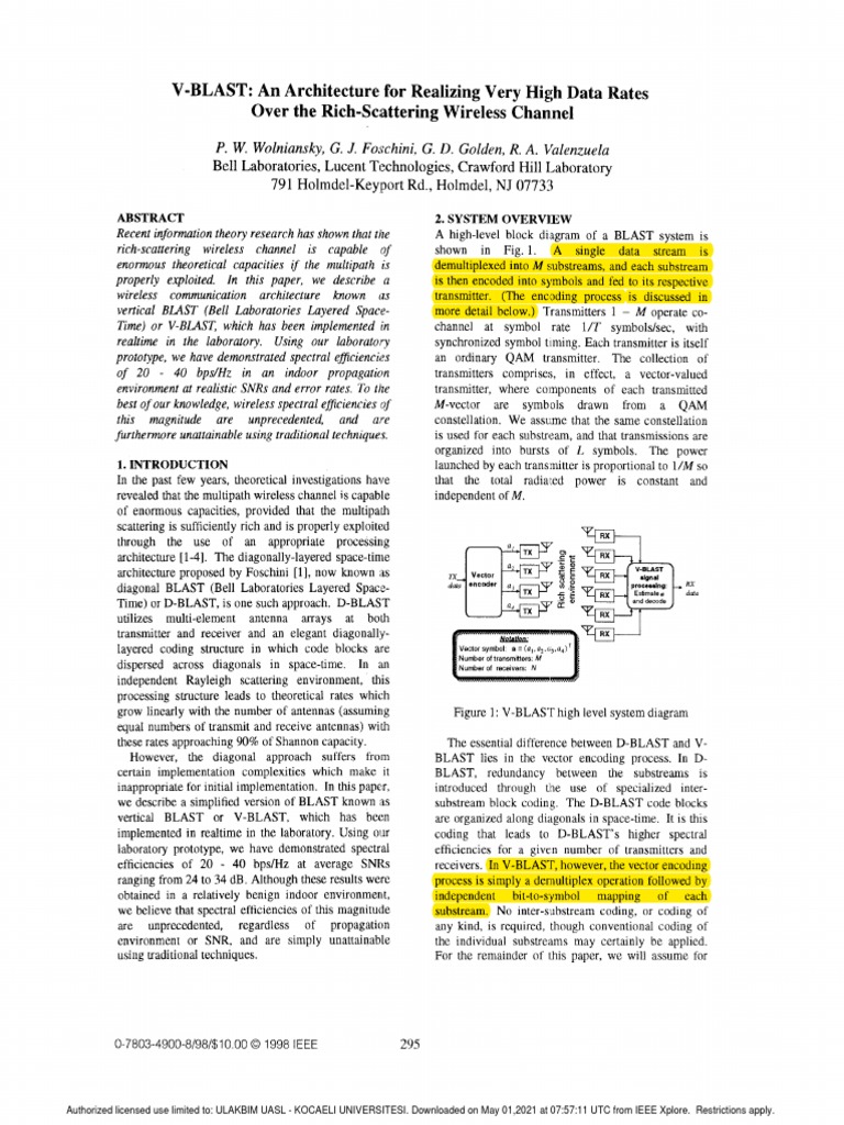 An Architecture for Achieving Unprecedented Wireless Data Rates: The V ...