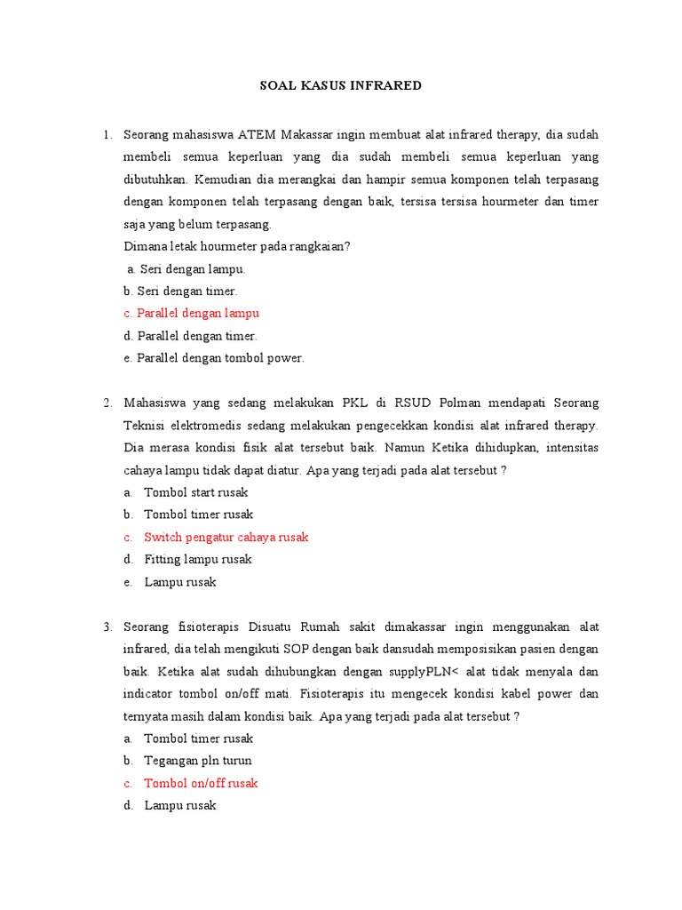 Soal Kasus Infrared | PDF