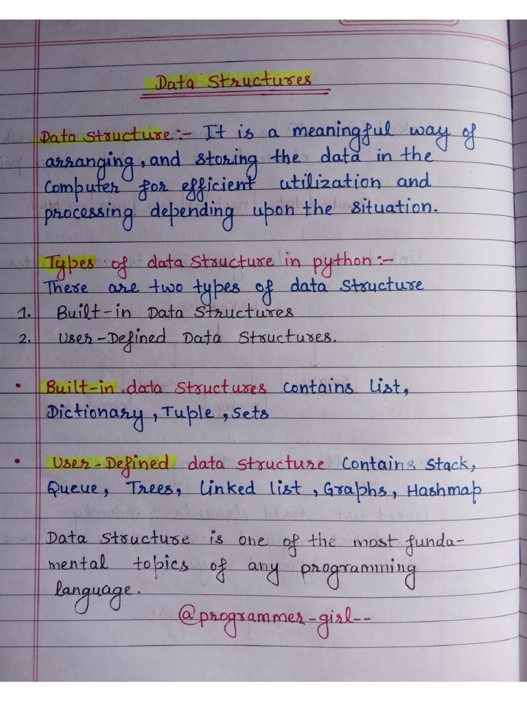 Datastructure Handwritten Notes | PDF