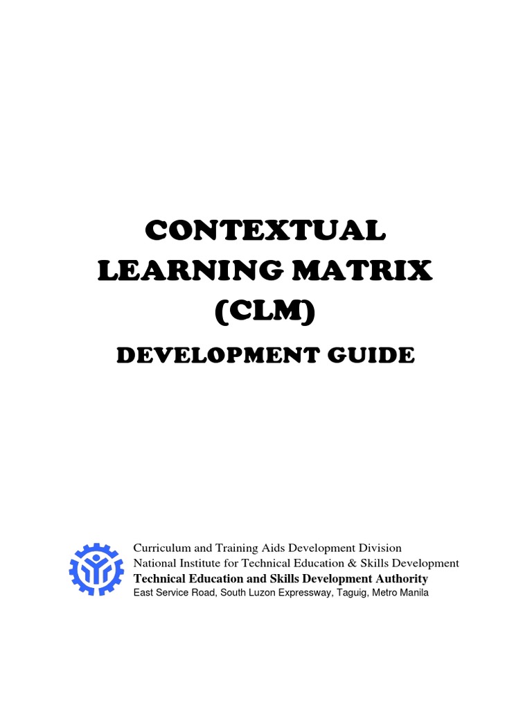Contextual Learning Matrix (CLM) : Development Guide | PDF ...