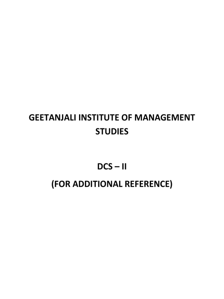 Dcs-II Material For Additional Reference | Descargar gratis PDF | Professional Skills | Time ...