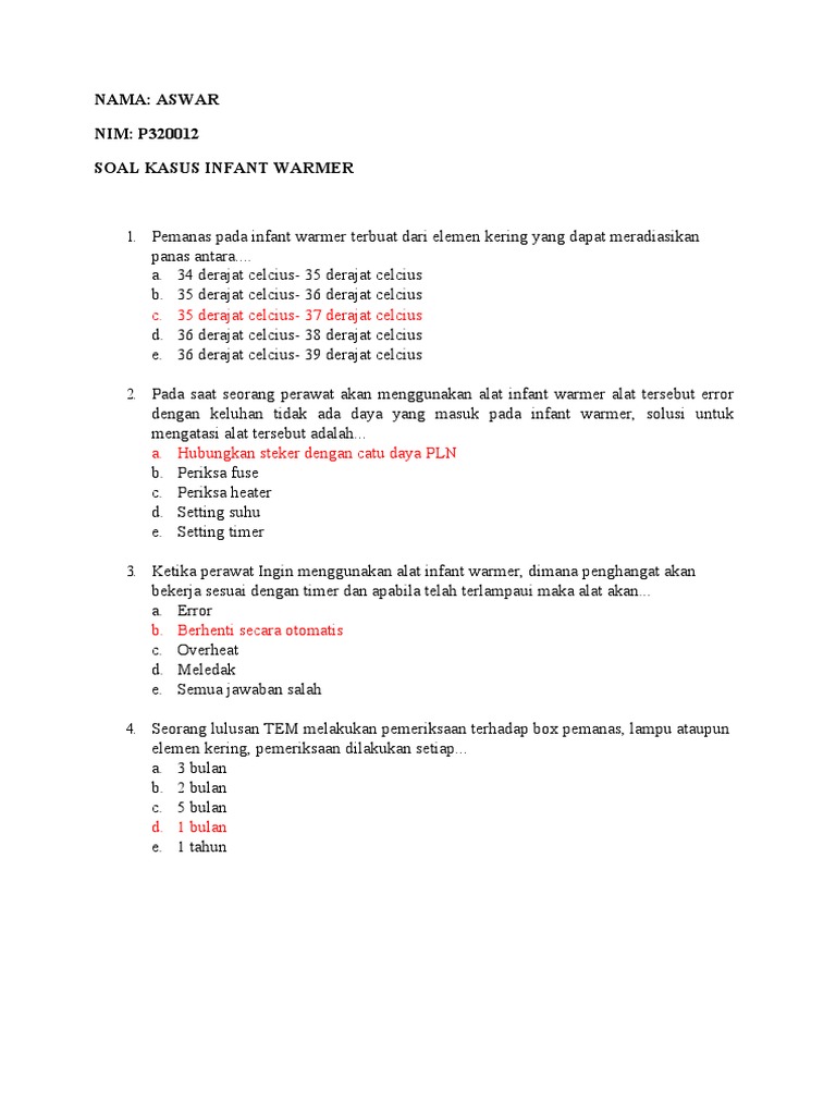 Infant Warmer Aswar | PDF | Sains & Matematika
