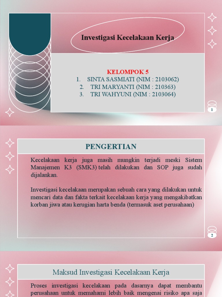 Kel 5 Investigasi Kecelakaan Kerja | PDF