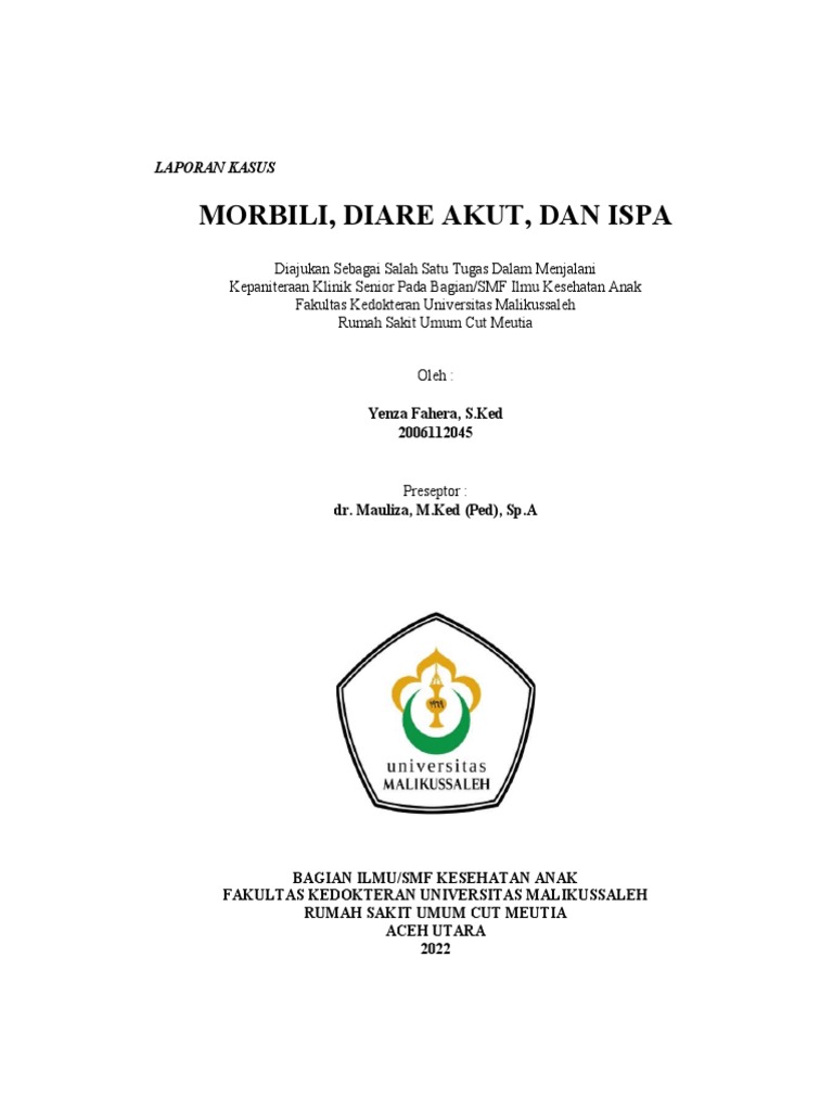 Lapkas Morbili, Diare Akut, IsPA - Yenza Fahera - Stase IKA | PDF