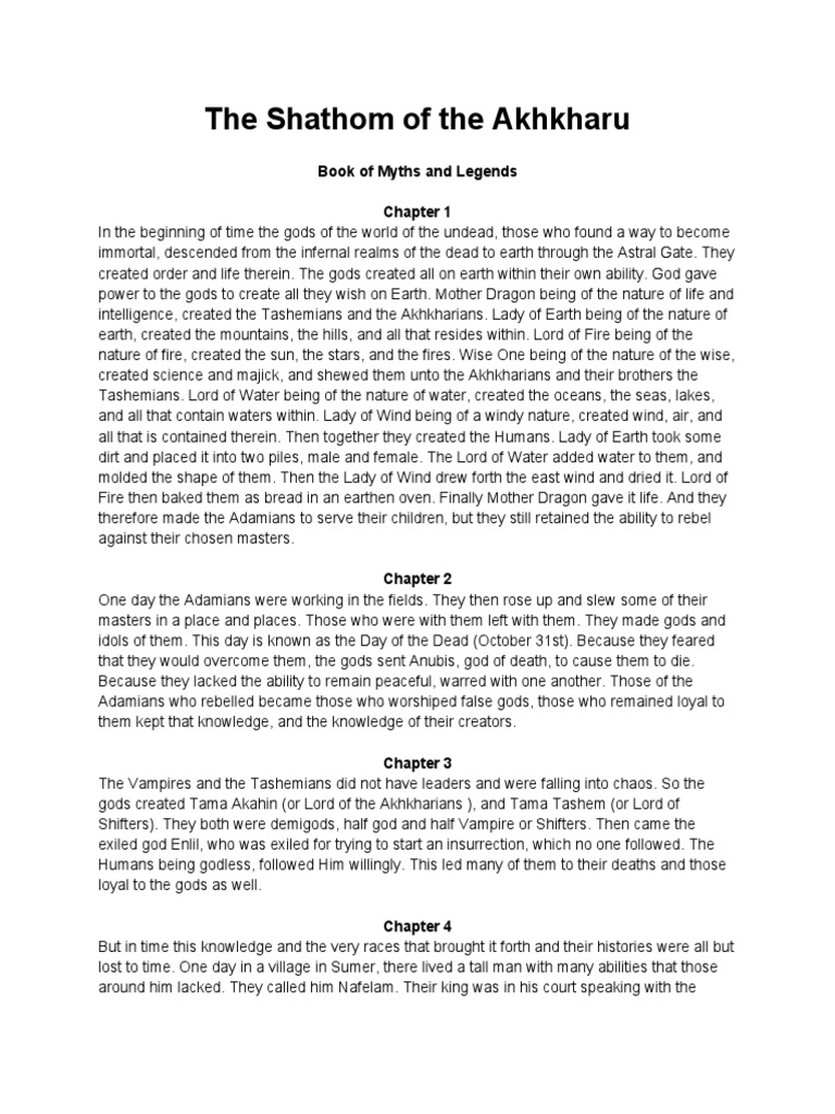 Shathom Of The Akhkharu | PDF | Adam | Cain And Abel