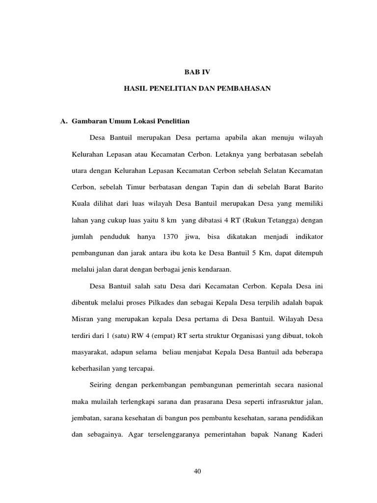 Skripsi - Amin Majid - Bab Iv | PDF | Ilmu Sosial