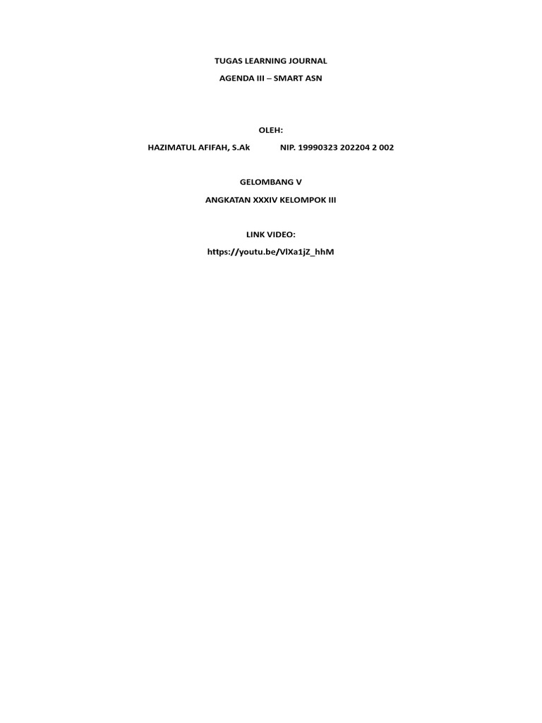 Learning Journal Smart ASN | PDF