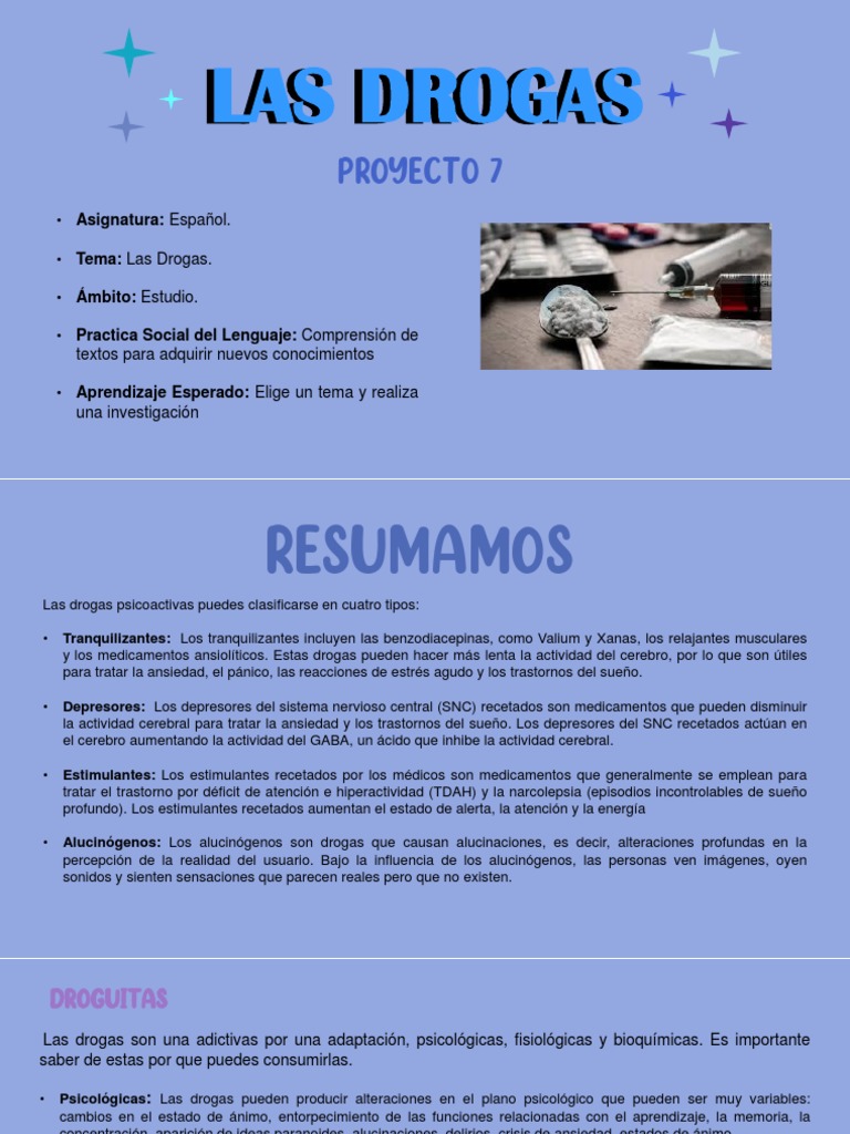 LAS DROGAs | PDF | La dependencia de sustancias | Drogas