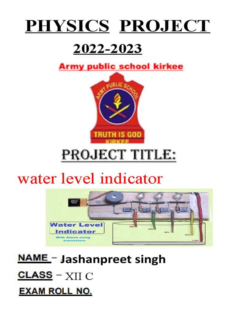 Physics Project: Water Level Indicator | Download Free PDF | Electronic ...