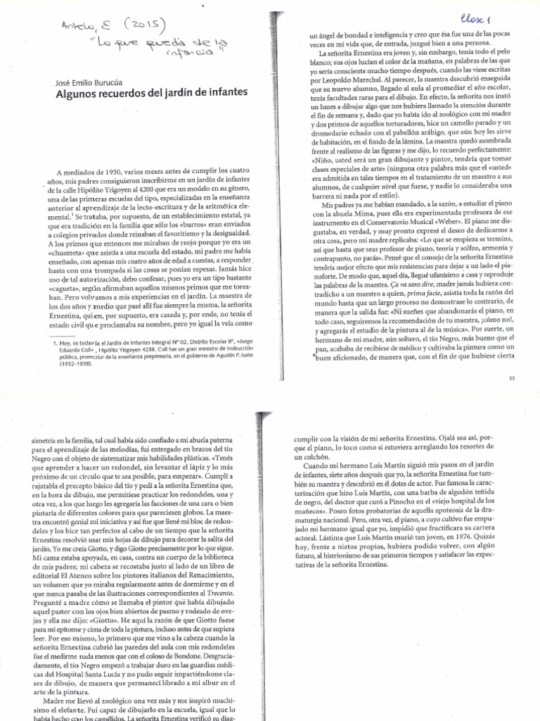 lo Que Queda de La Infancia - Antelo0001 | PDF lo Que Queda de La Infancia - Antelo0001 | PDF
