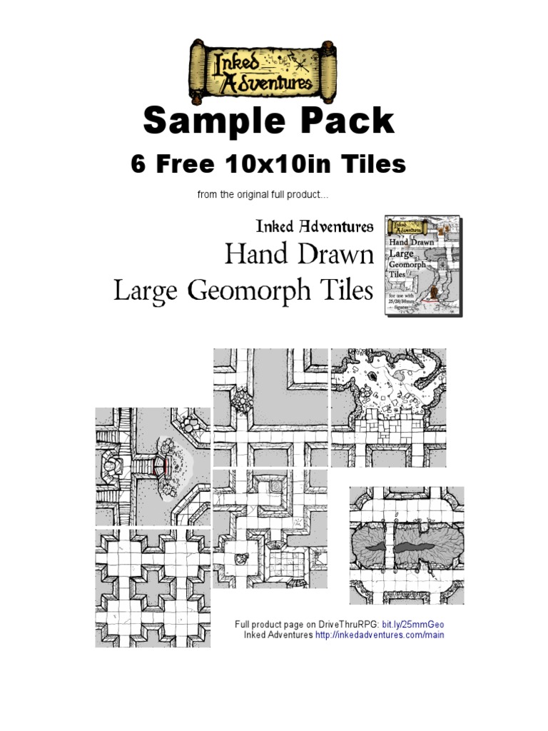 Sample Pack: Hand Drawn Large Geomorph Tiles | PDF | Communication ...