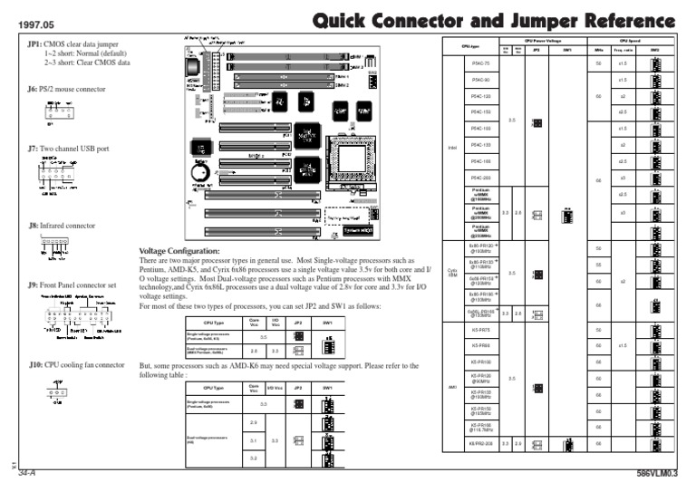 JP1: CMOS Clear Data Jumper: Voltage Configuration | PDF | Computer ...