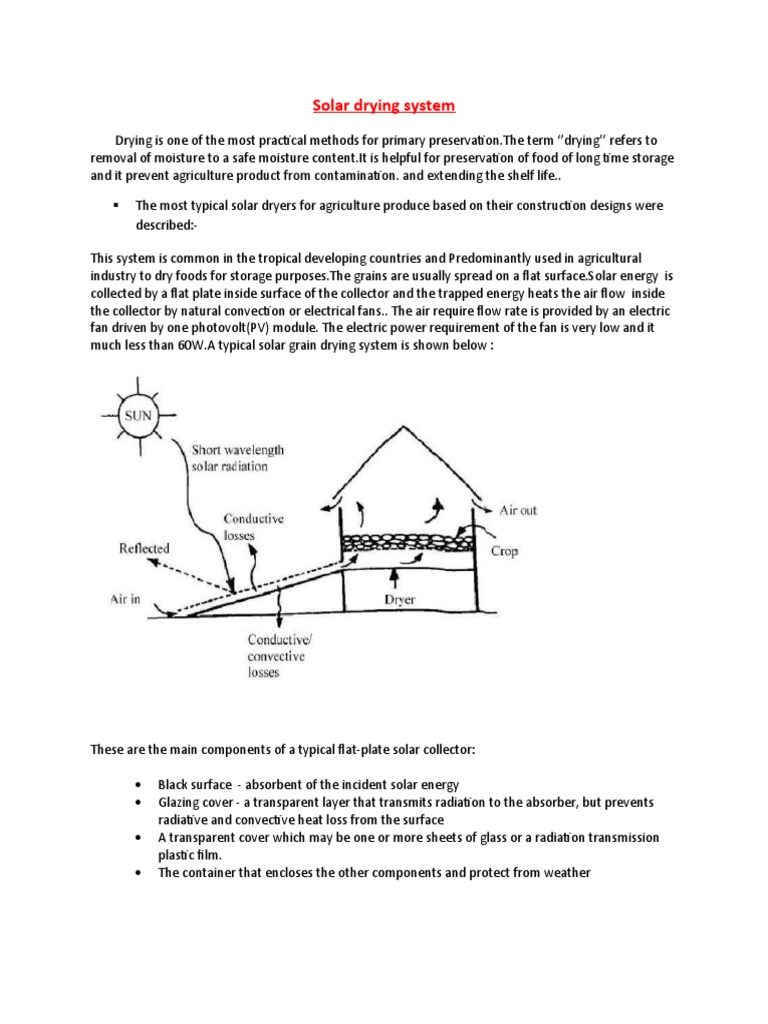 Solar Drying System 11 | PDF