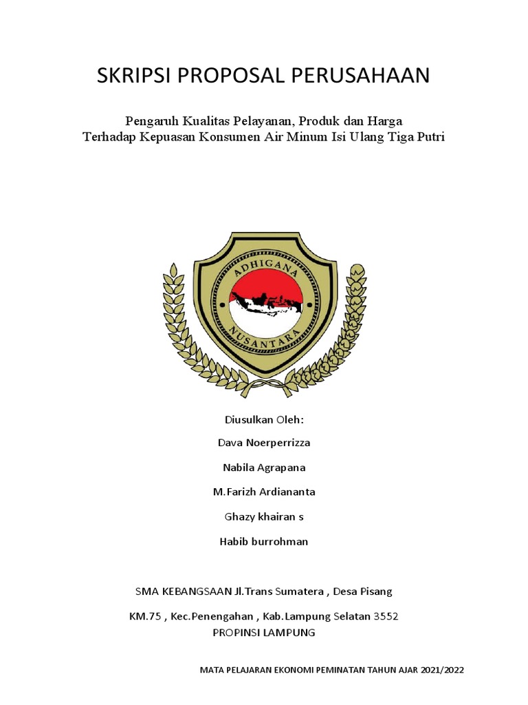 Proposal Perusahaan | PDF | Karier & Perkembangan | Bisnis