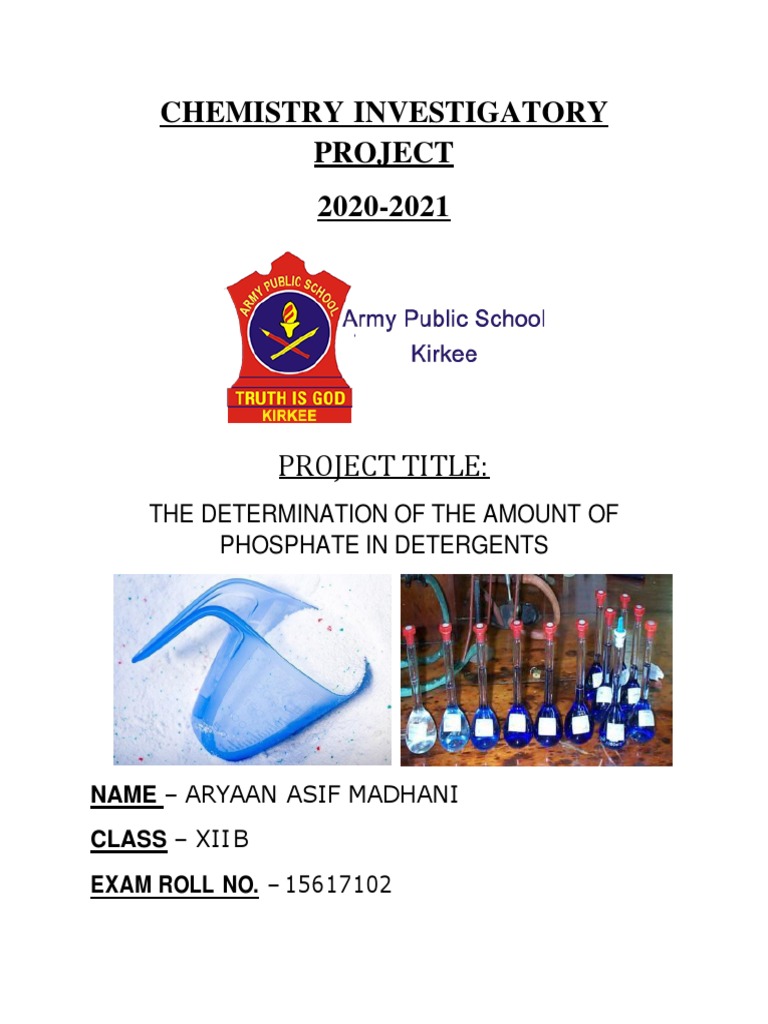 Chemistry Investigatory Project 2020-2021 | PDF | Surfactant | Physical ...