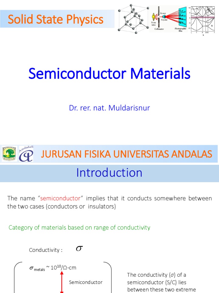 Solid State Physics: Semiconductor Materials | PDF | Doping (Semiconductor) | Semiconductors