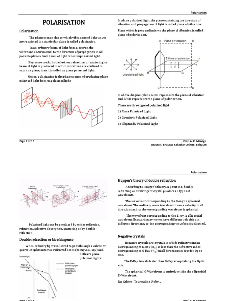Understanding Light Polarization | PDF | Polarization (Waves) | Optics