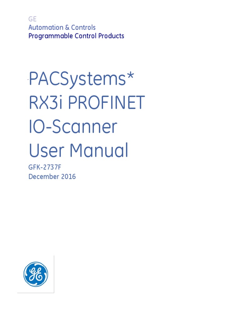 Gfk-2737f Rx3i Profinet Scanner Manl | PDF | Usb | Input/Output