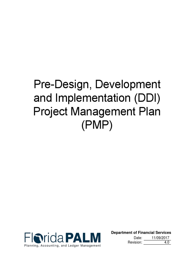 Florida PALM Pre DDI Project Management Plan | PDF | Project Management | Budget