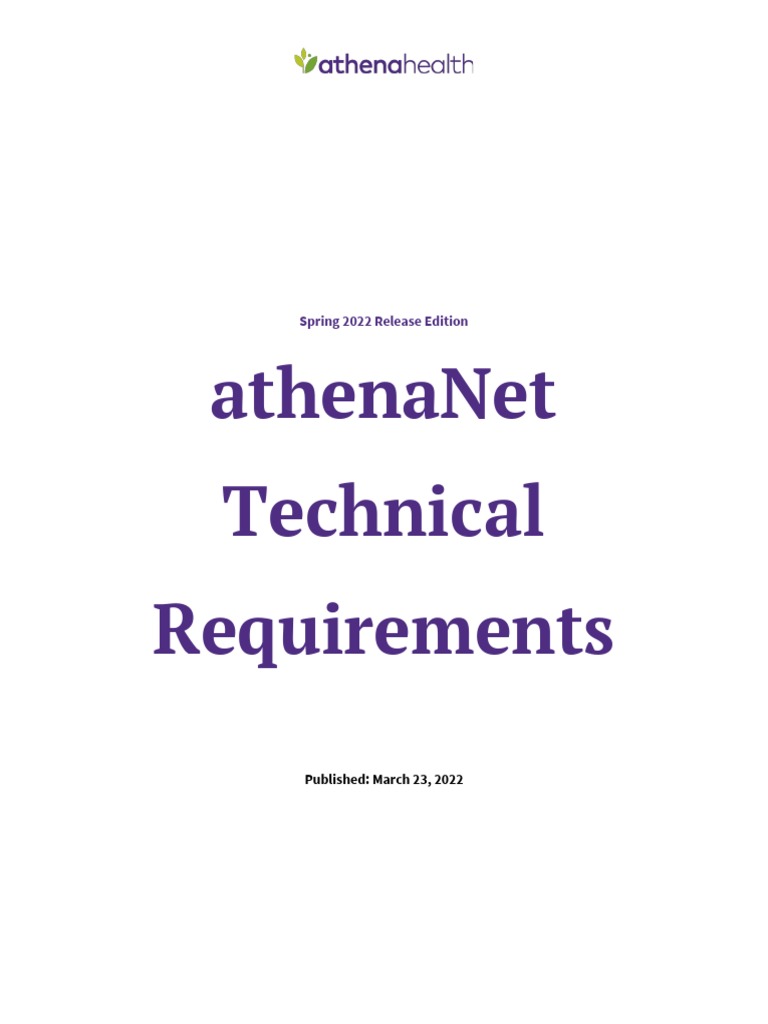 athenaNet Technical Requirements Guide | PDF | Port (Computer ...