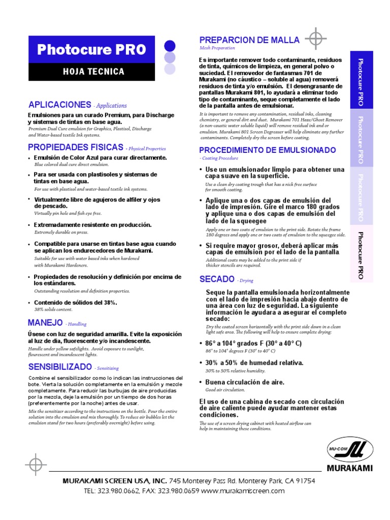 Photocure PRO Spanish | PDF | Química Física | Química