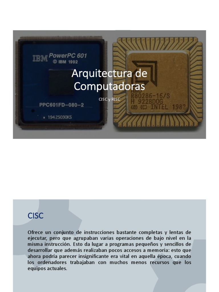 Clase 3 - CISC y RISC | PDF | Microprocesador | Intel