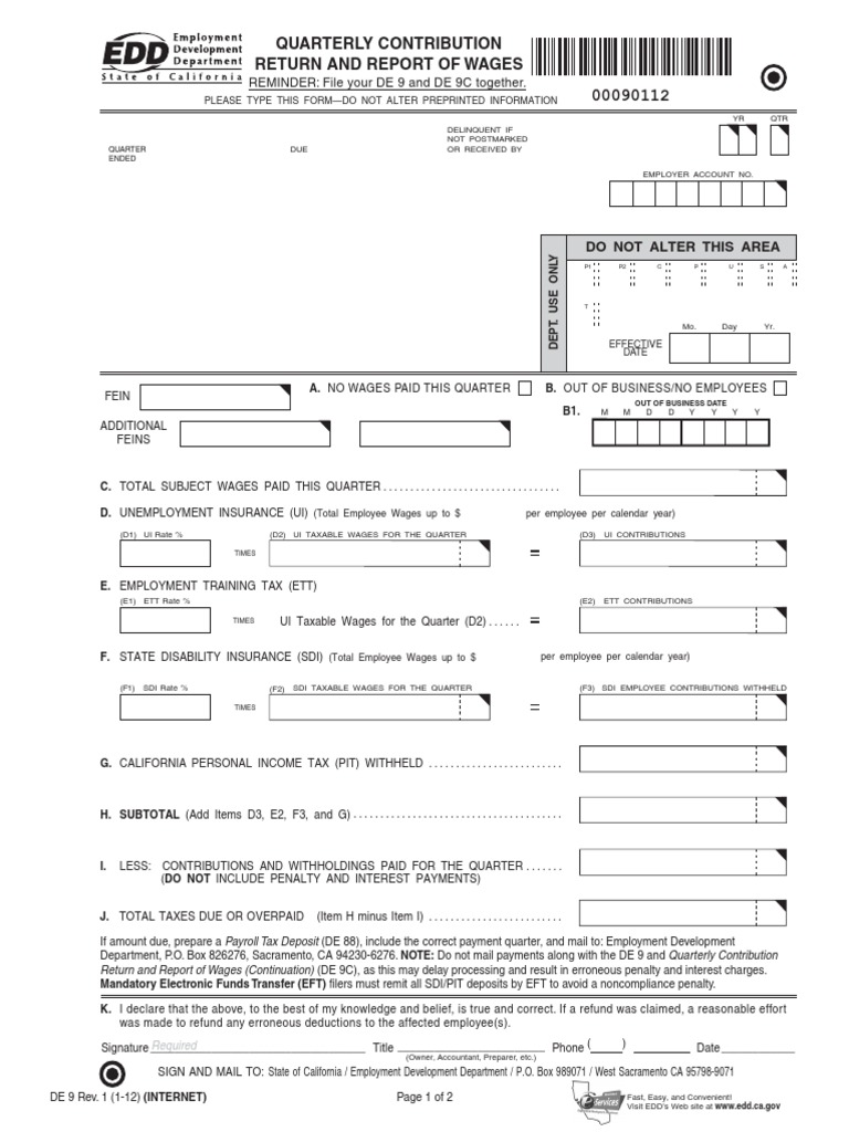 Quarterly Contribution Return and Report of Wages: REMINDER: File Your ...