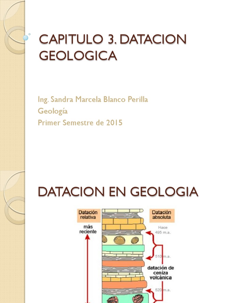 Capitulo 3. Datacion en Geologia | PDF | Escala de tiempo geológico | Ciencias de la Tierra