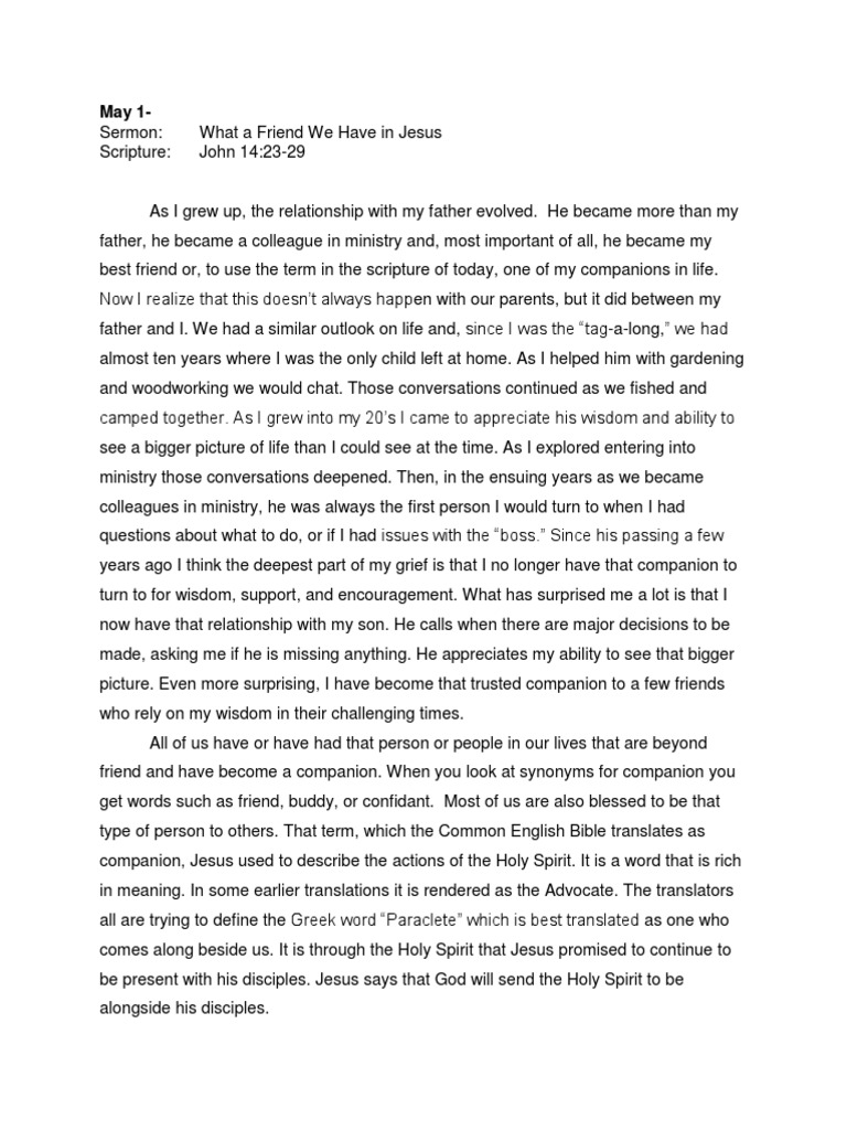 May 1 What A Friend We Have In Jesus Download Free Pdf Jesus Prayer