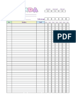 Formato de Tanda Semanal para Imprimir | PDF | Cocina, comidas y vino