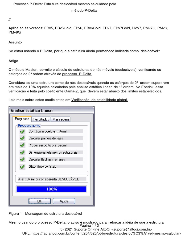 Processo P-Delta - Eberick | PDF