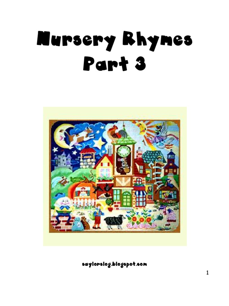 Nursery Rhymes Part 3 | PDF | Phonics | Reading Comprehension