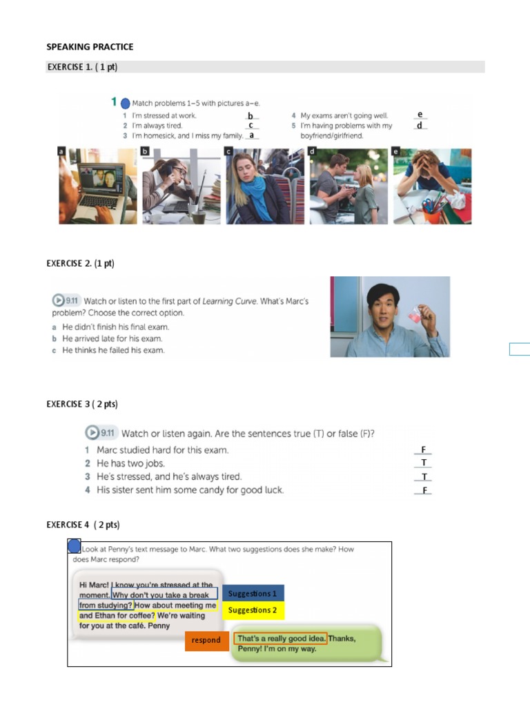 Speaking Practice Exercises Guide | PDF