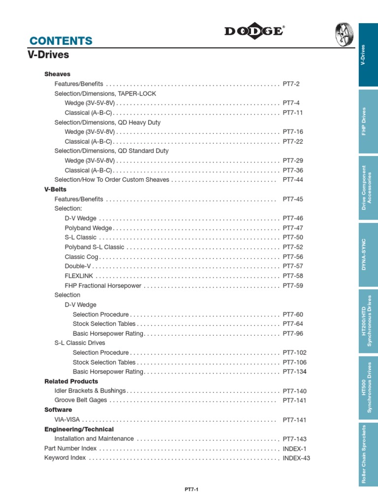 Section7 V-Drives | PDF | Belt (Mechanical) | Mechanical Engineering