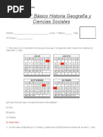 Prueba de Los Días y Meses Del Año | PDF