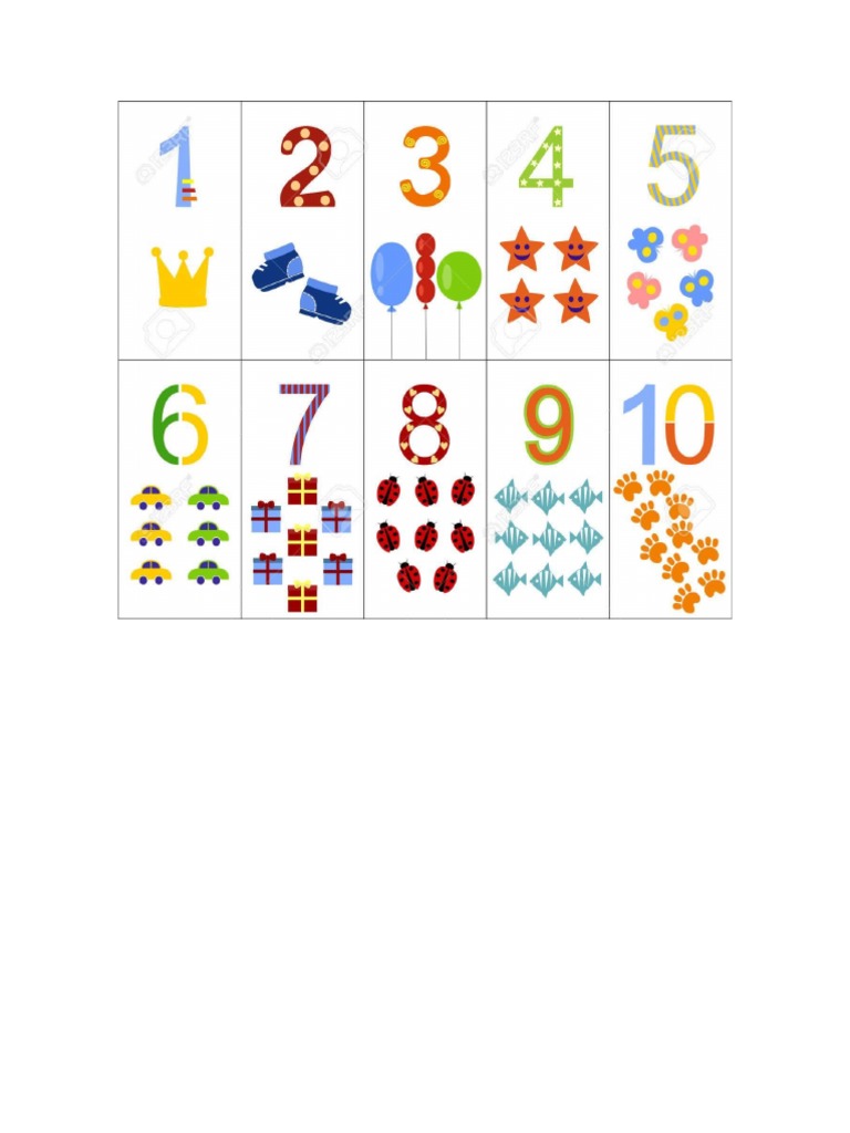 Los Numeros Del 1 Al 10 | PDF