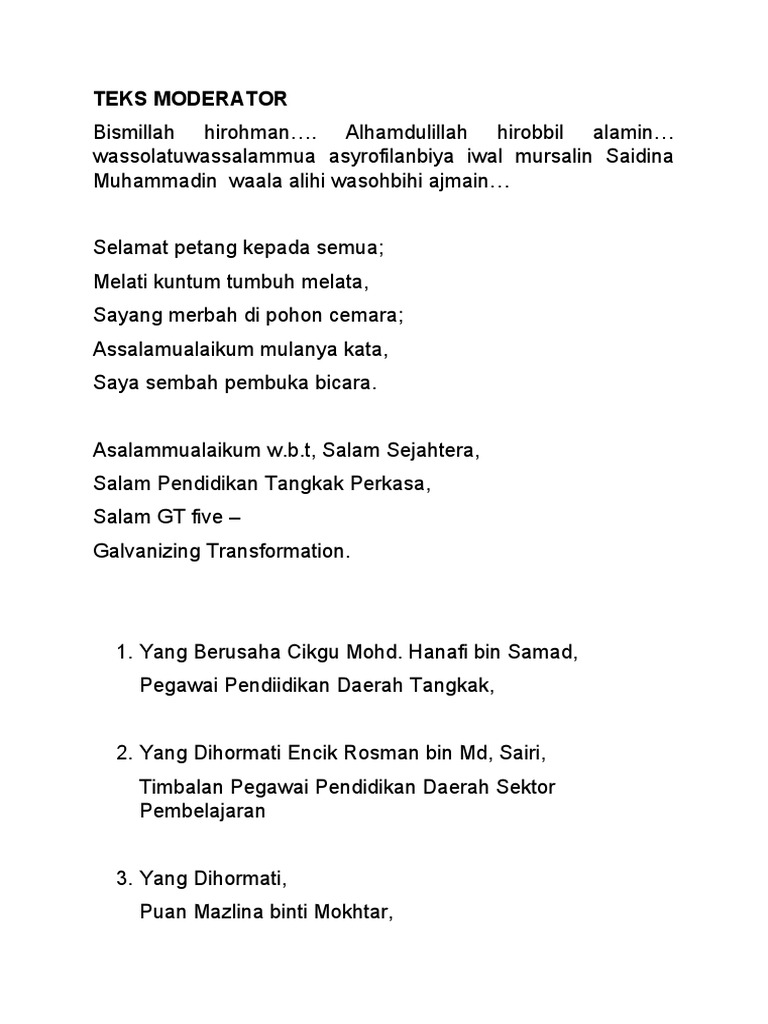 TEKS MODERATOR Edit | PDF