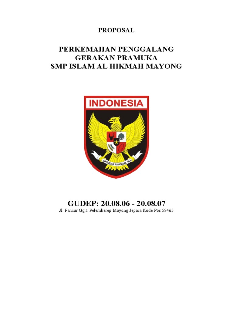 43.contoh Proposal Kegiatan Pramuka Dan Download File Docx Nya | PDF
