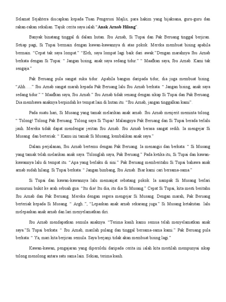 Anak Arnab Hilang | PDF