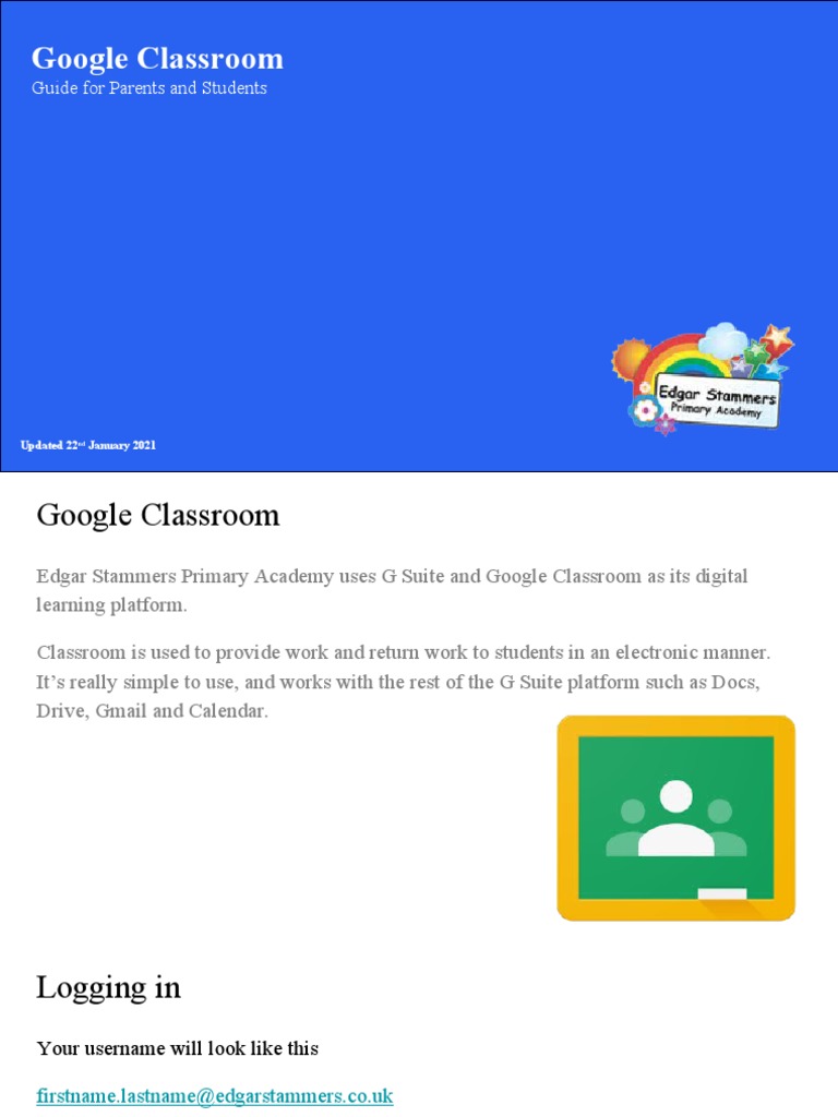 Google Classroom: Guide For Parents and Students | PDF | Multimedia ...