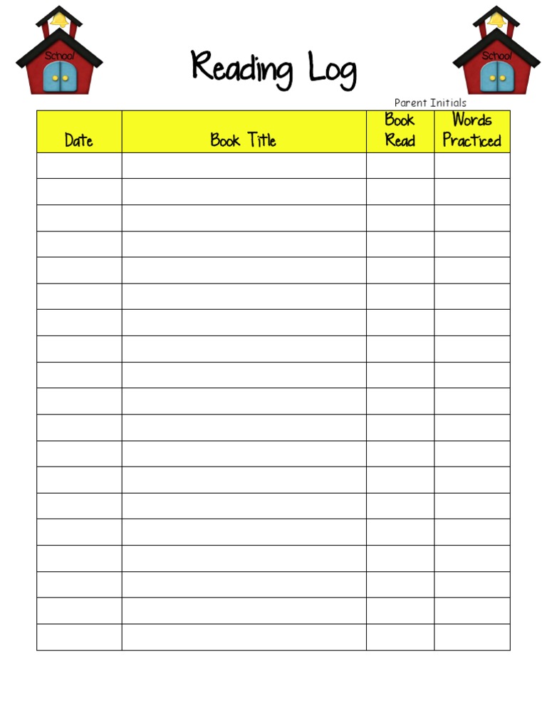 Reading Log School 1 | PDF | Language Arts & Discipline
