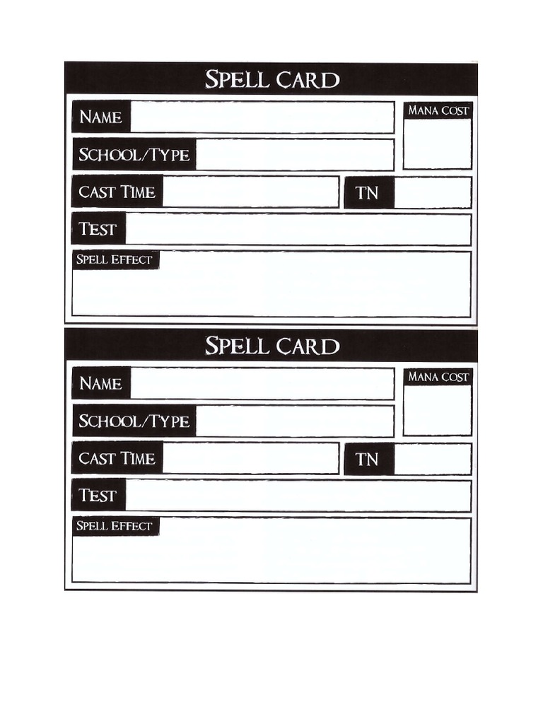 DA Spell Cards | PDF