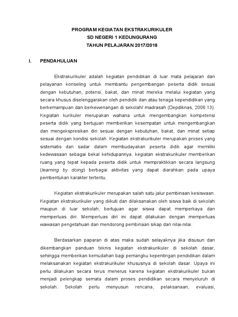 Program Kegiatan Ekskul Fix | PDF | Karier & Perkembangan