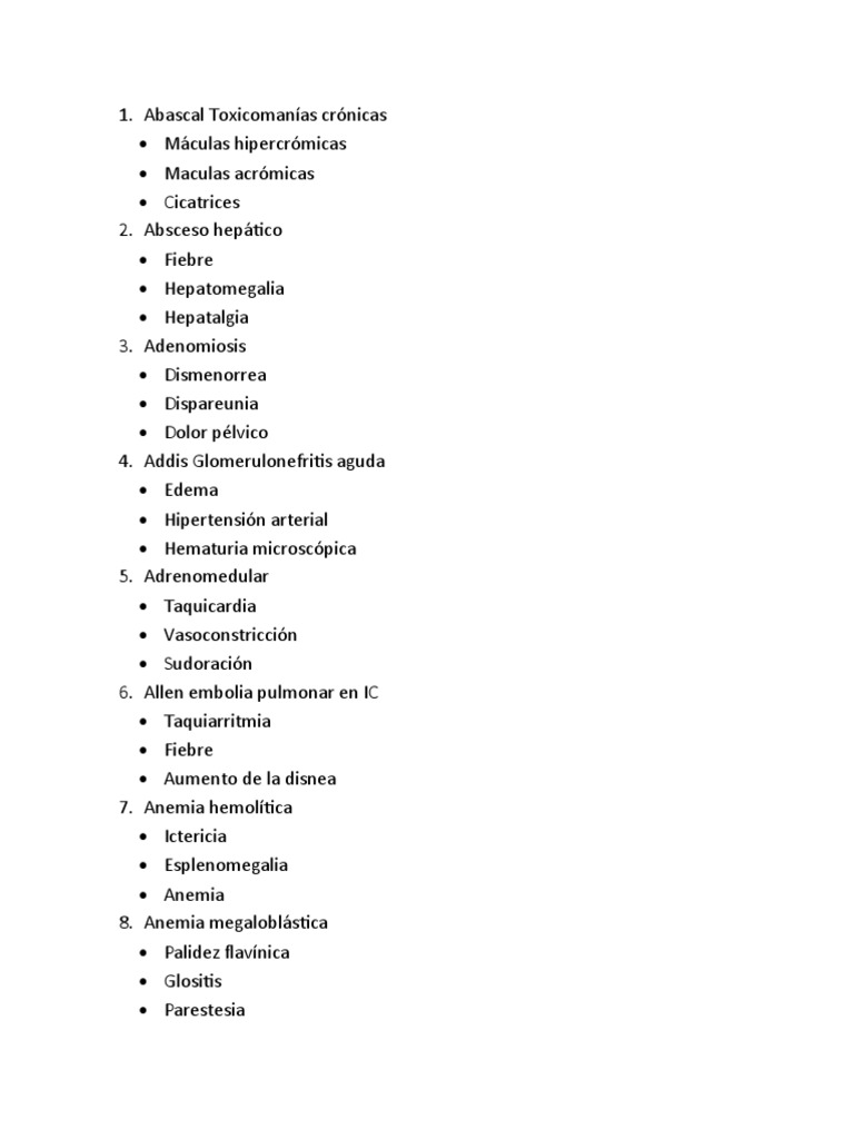 Síndromes Enfermedades Y Cuadros Clínicos Comunes Pdf Enfermedades